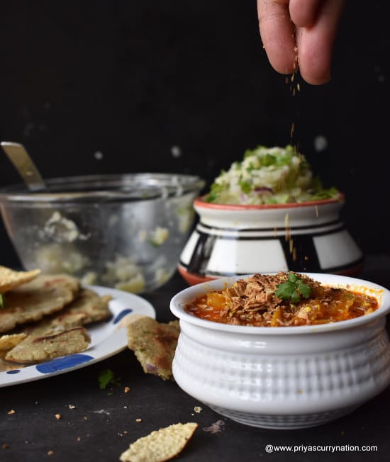 papad curry recipe | how to make rajasthani style papad ki subji recipe ...