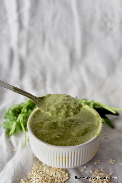 Til chutney recipe, How to make White sesame chutney Indian sesame dip ...
