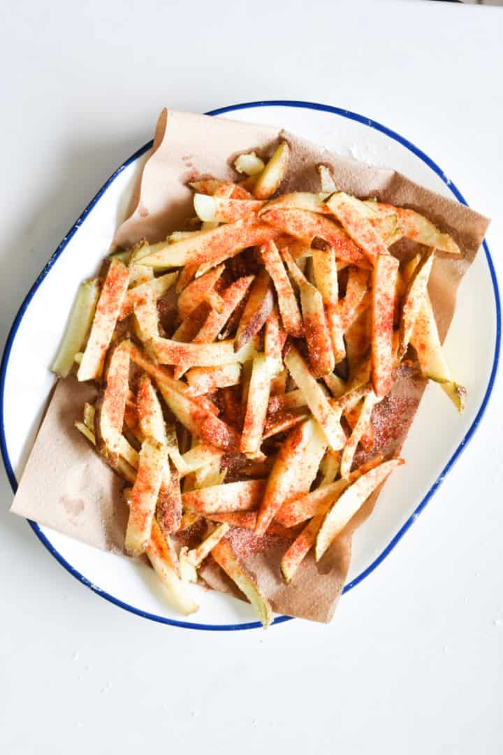favourite vegan potato fries, step-by-step