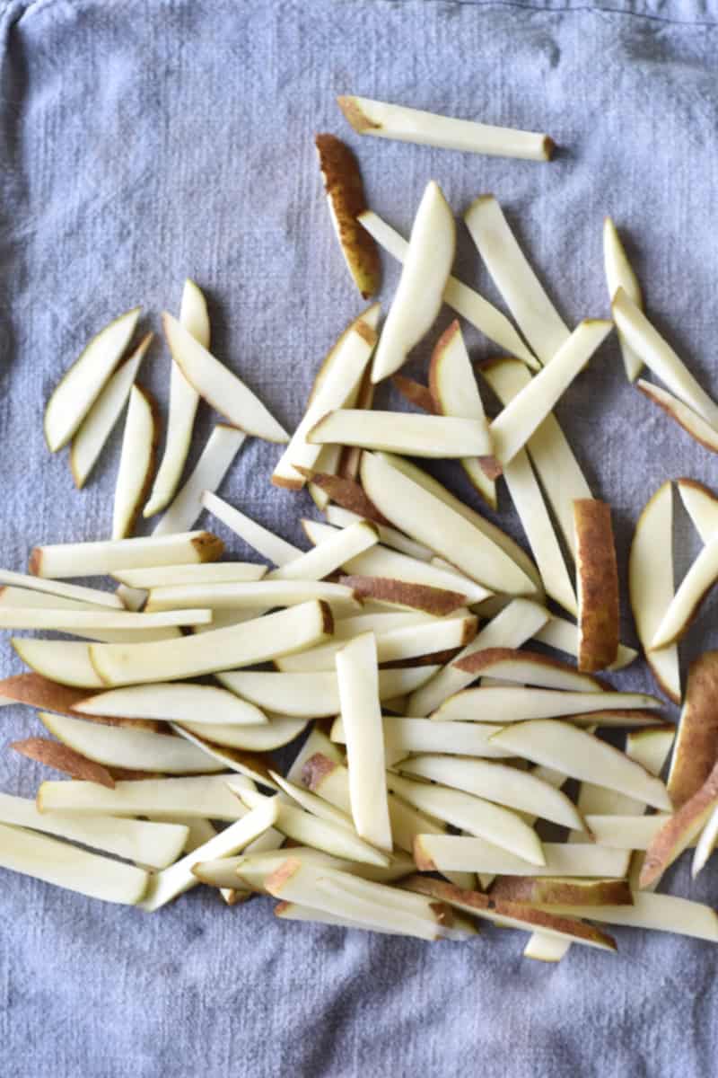favourite vegan potato fries, step-by-step